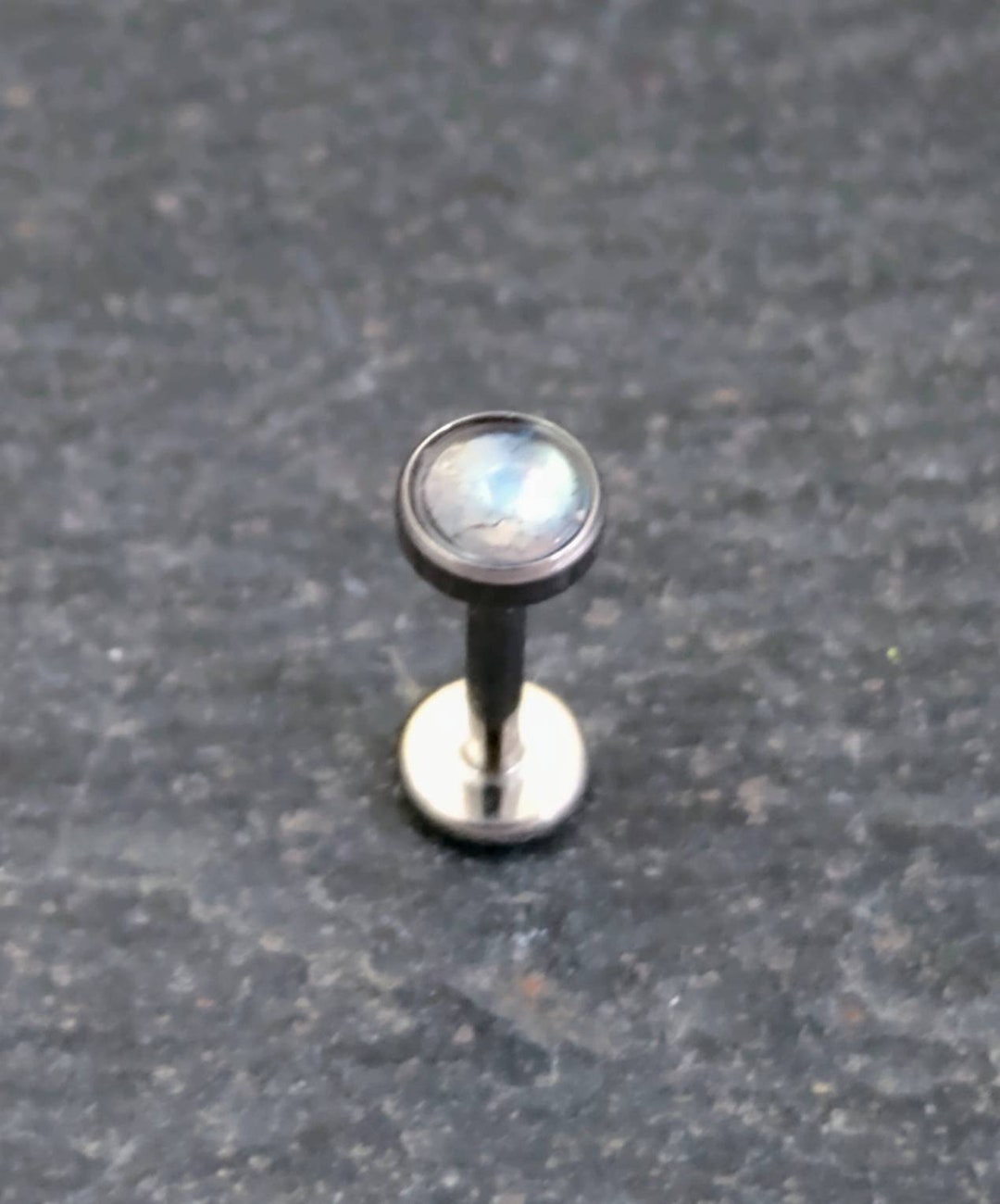 Natural Labradorite Labret Stud 3mm Gem Surgical Steel 316L Helix ...