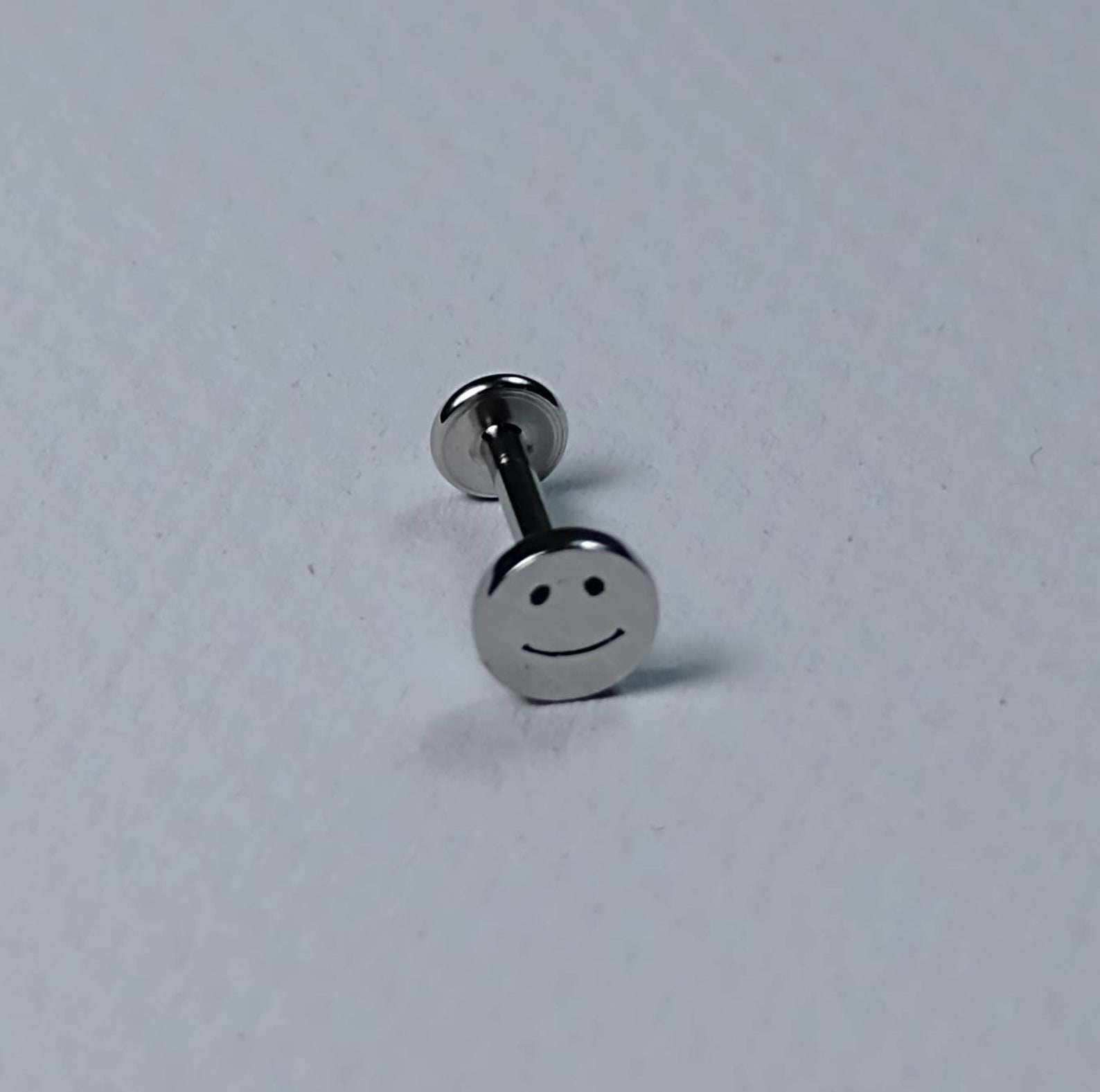 Smiley Face Labret Stud 5mm Face 6mm and 8mm Length - Etsy UK