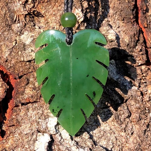 Jade Monstera Leaf Pendant Canadian Nephrite 2 Sizes - Etsy