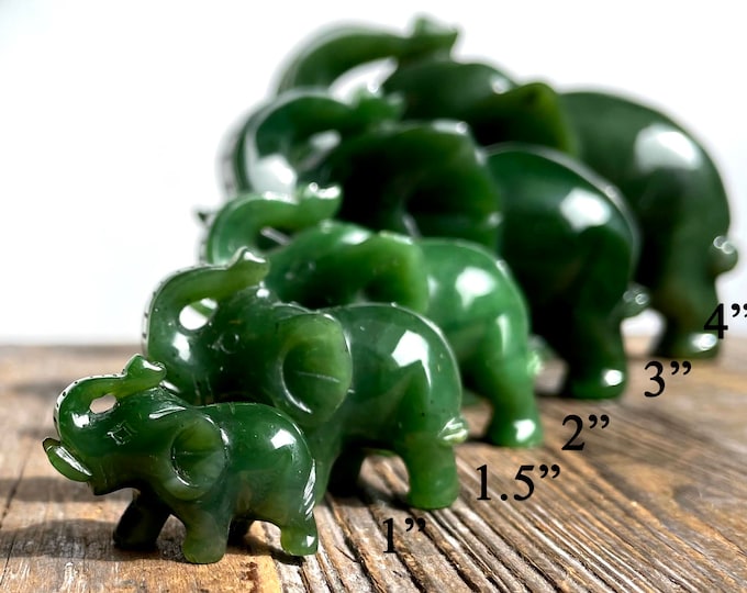 Canadian Jade Elephant Figurine multiple Sizes Available - Etsy