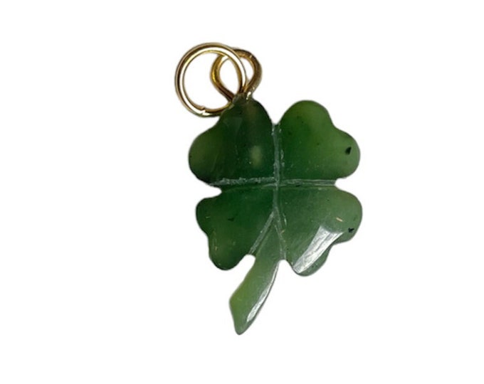 Canadian Nephrite Jade Charm Shamrock - Etsy