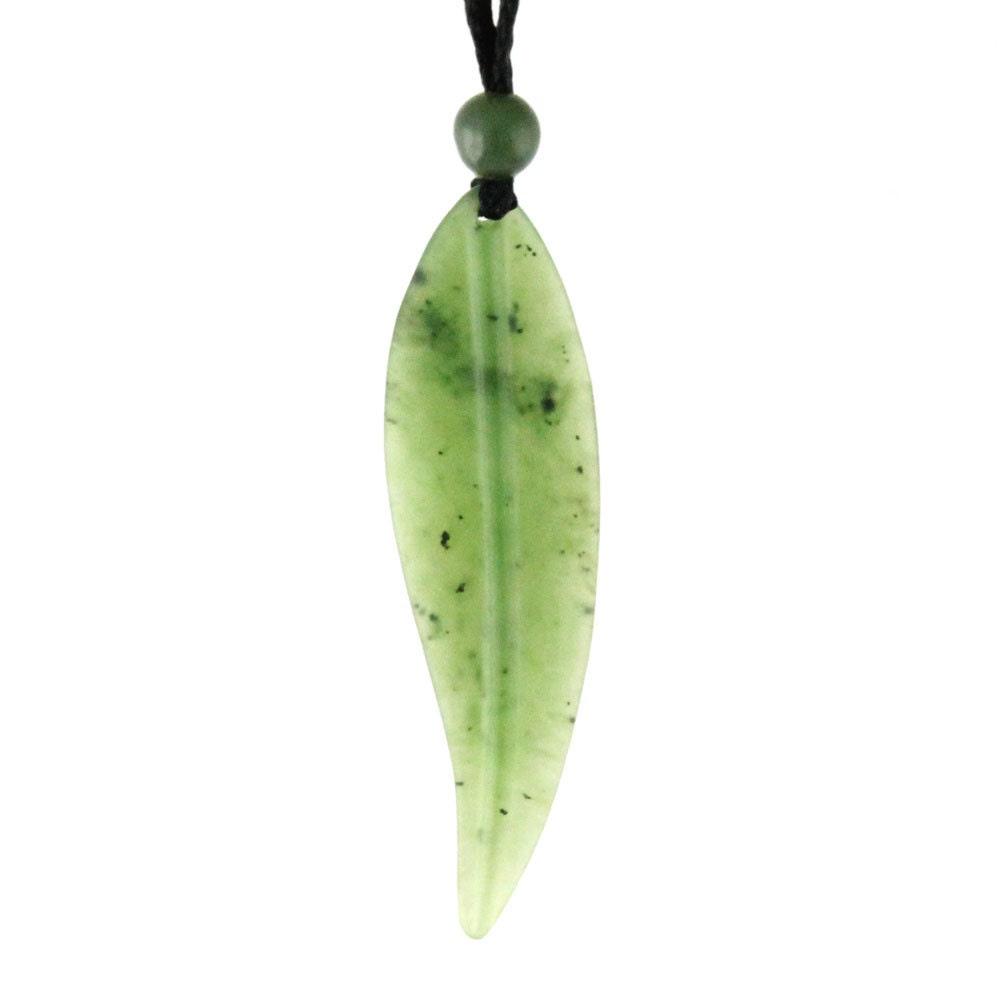 Jade Leaf Pendant, Canadian Jade - Etsy