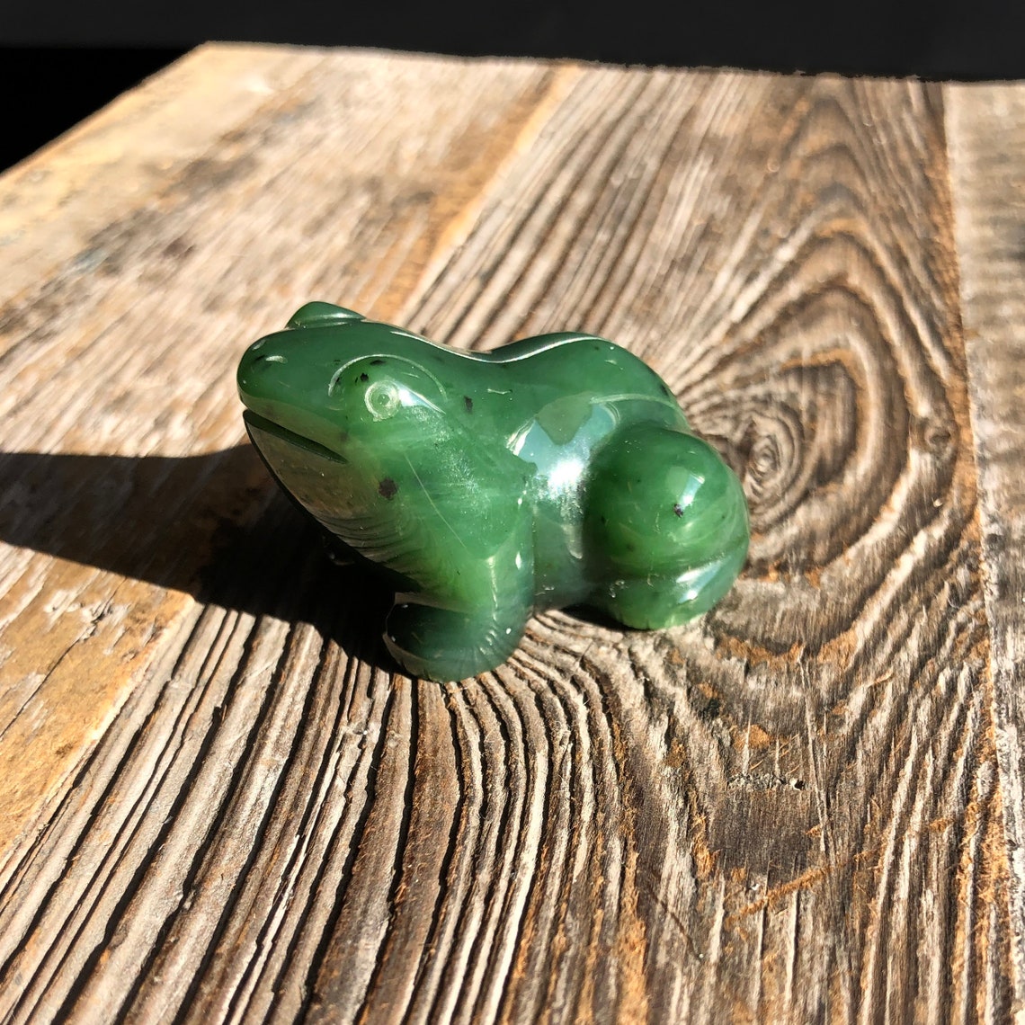 Jade Frog Carving, Canadian Nephrite Jade (multiple Sizes Available) - Etsy