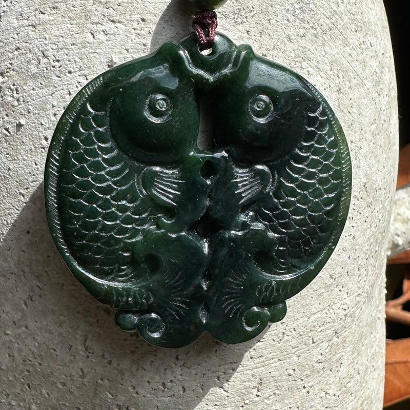 Fish Jade Pendant - Etsy