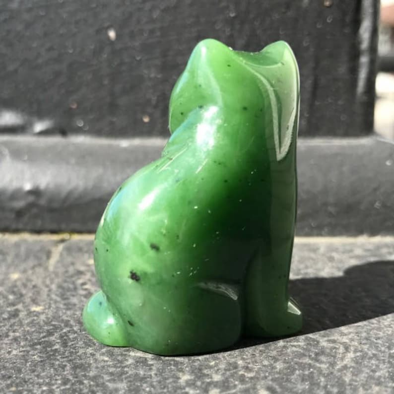 Canadian Nephrite Jade Cat, Sitting - Etsy