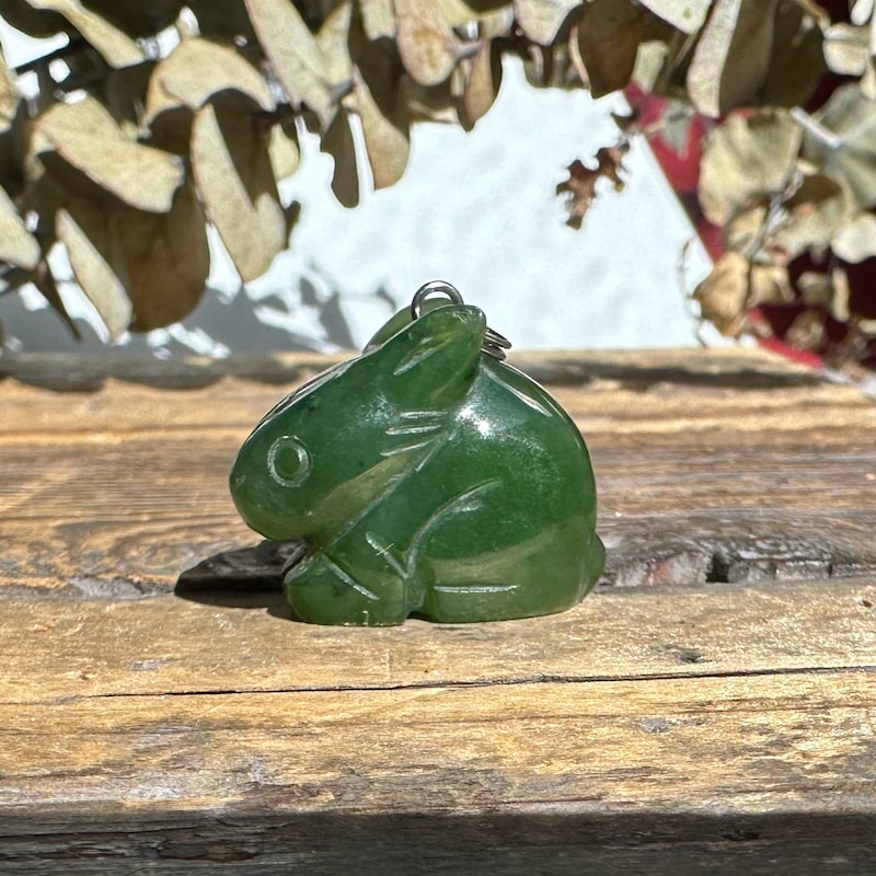 Jade Rabbit Pendant Charm - Etsy