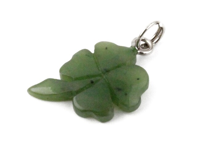 Canadian Nephrite Jade Charm Shamrock | Etsy