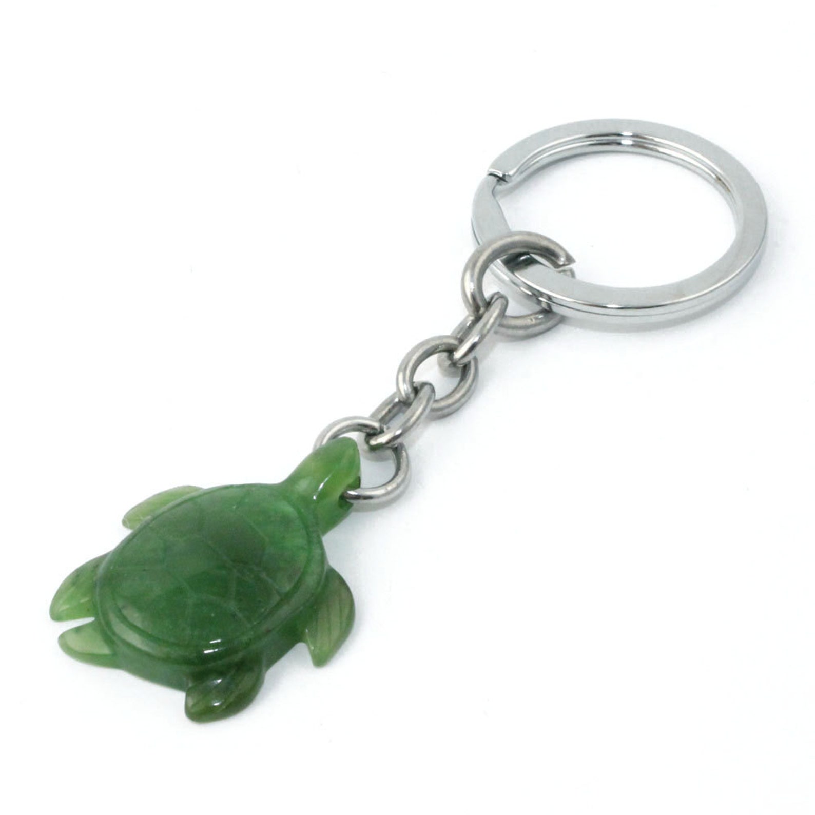 Canadian Nephrite Jade Keychain Turtle 30mm - Etsy