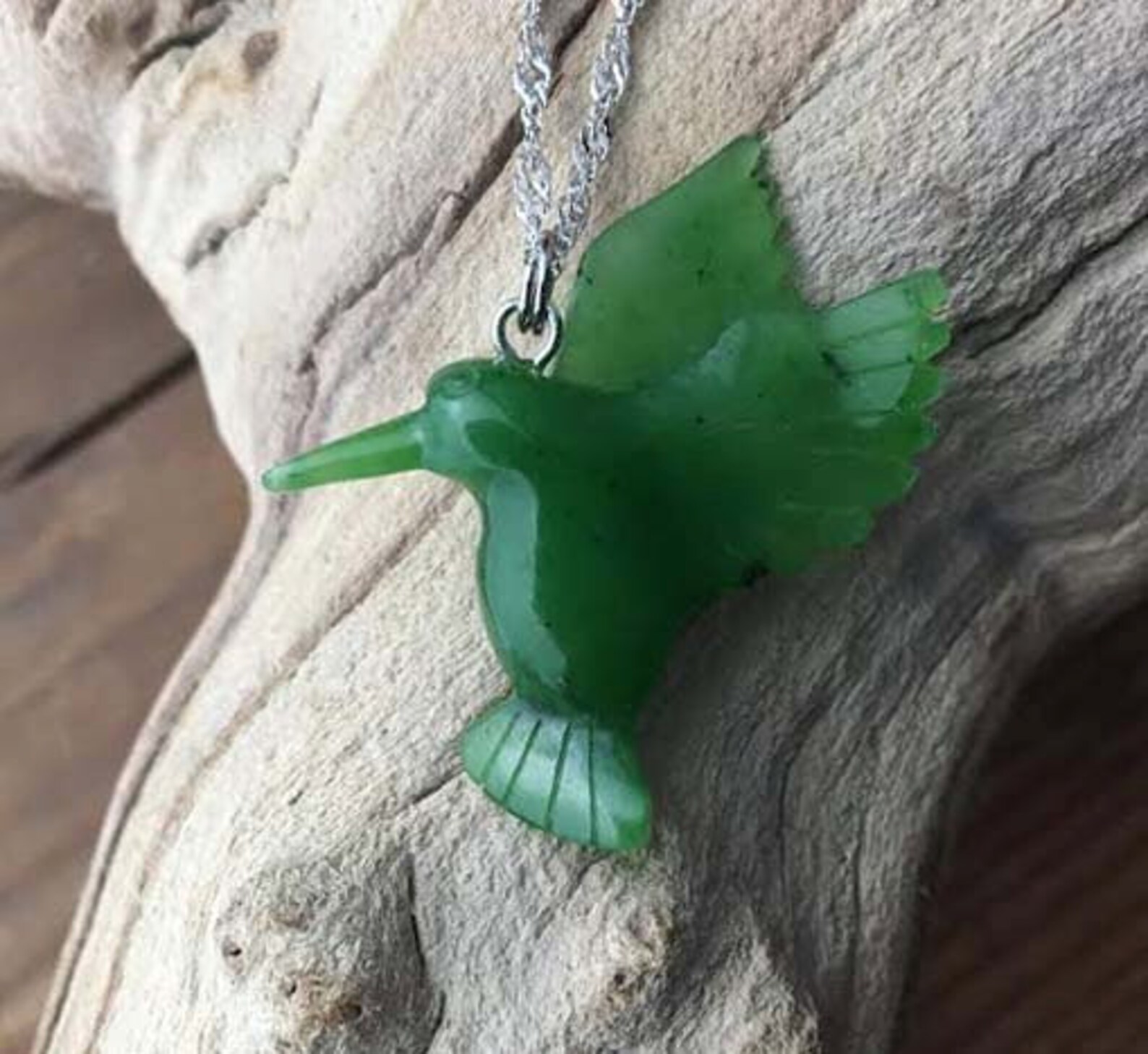 Jade Hummingbird Pendant, Canadian Nephrite Jade - Etsy