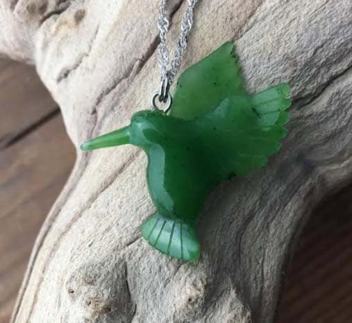 Jade Hummingbird Pendant, Canadian Nephrite Jade - Etsy