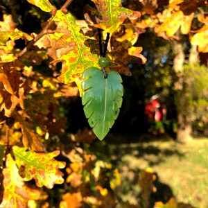 Jade Monstera Leaf Pendant, Canadian Nephrite (2 Sizes Available) - Etsy