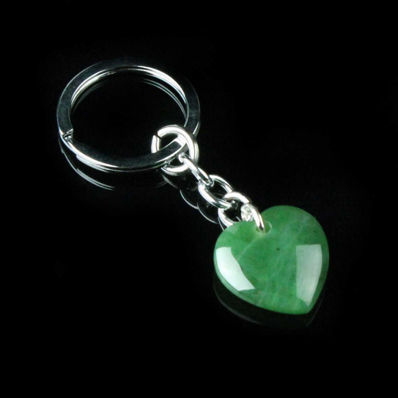 Jade Heart Keychain Canadian Nephrite Jade - Etsy