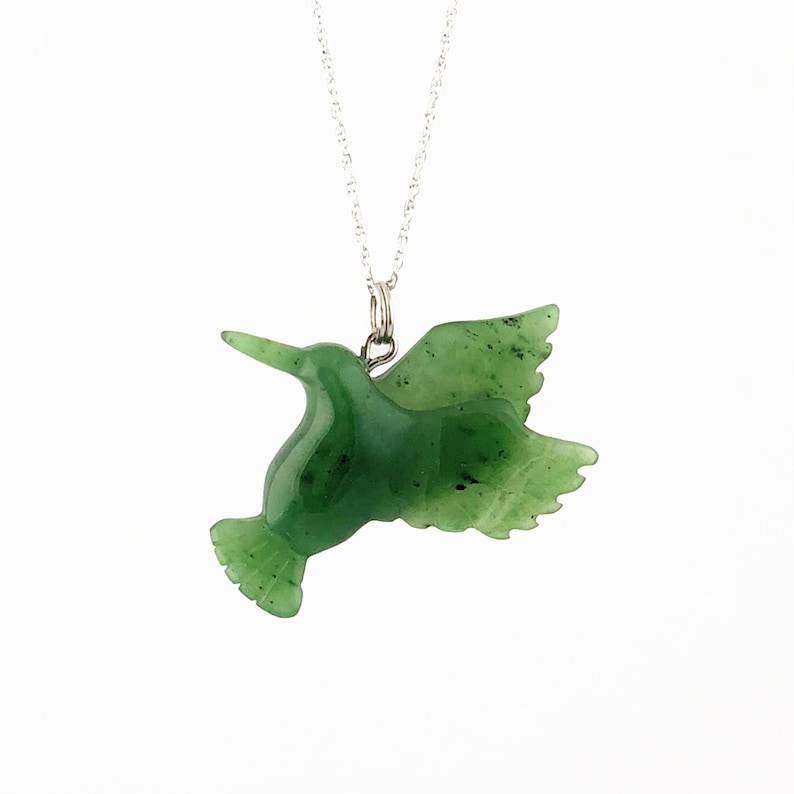 Jade Hummingbird Pendant, Canadian Nephrite Jade - Etsy