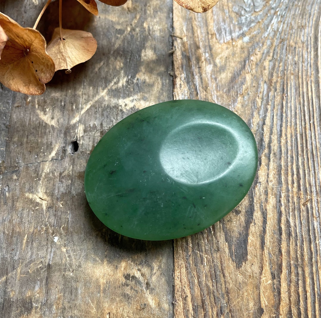 Green Jade Worry Stone. 1.75" Satin Finish - Etsy