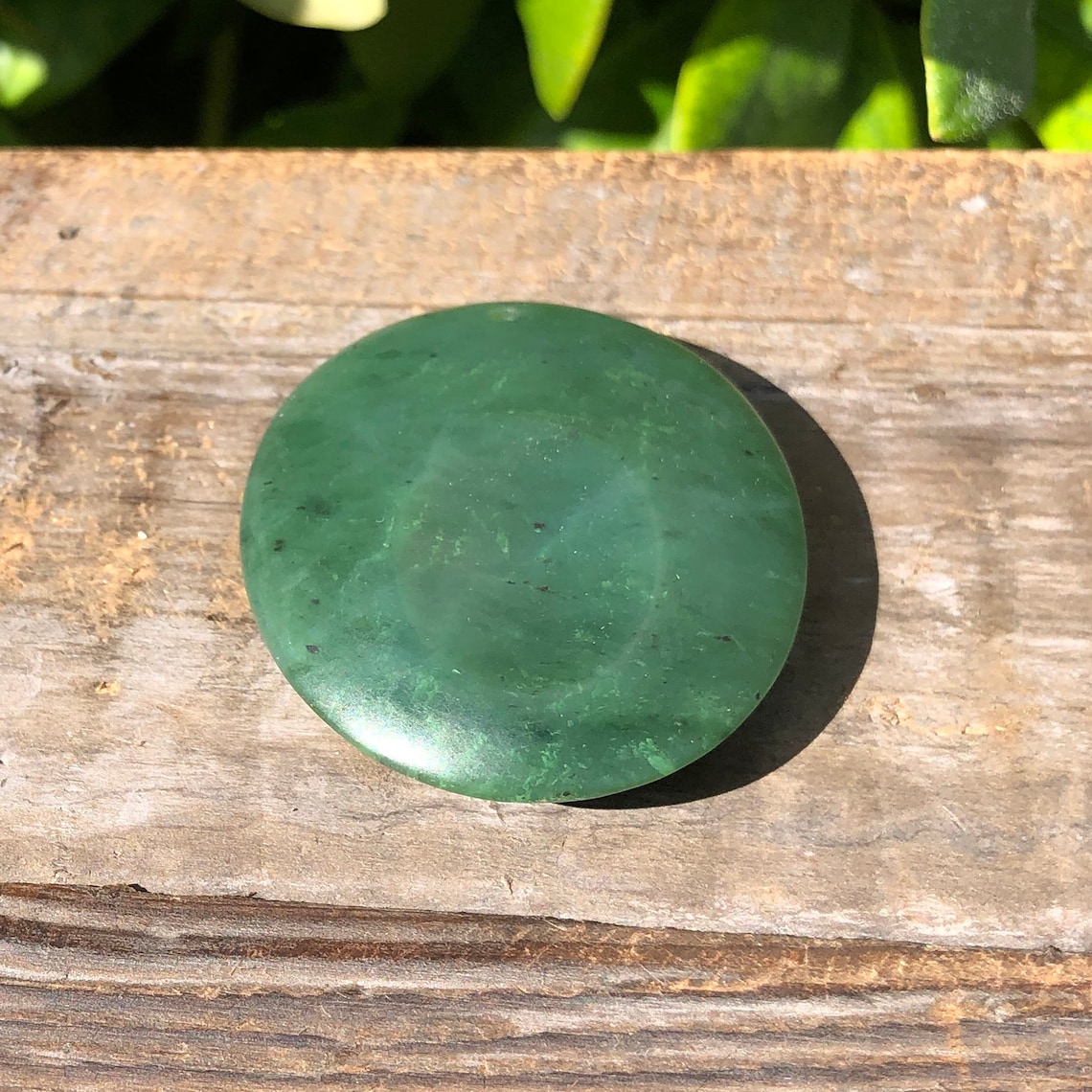 Green Jade Worry Stone. 1.75 Satin Finish | Etsy