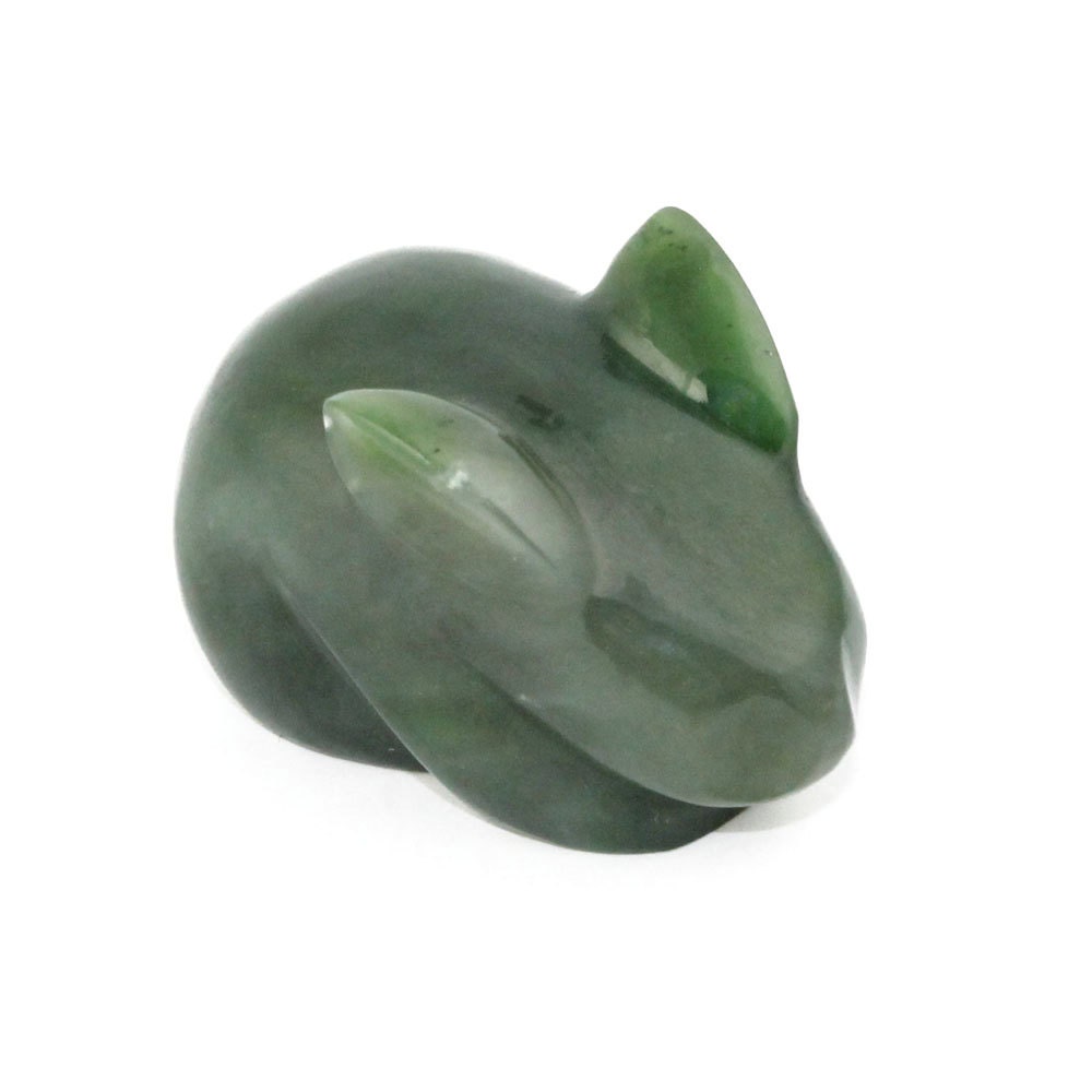 Green Jade Bunny Carved Out of Canadian Nephrite Jade - Etsy