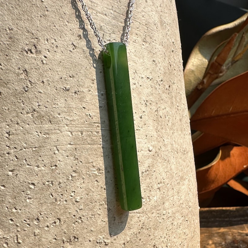 Nephrite Rectangle Pendant - Etsy