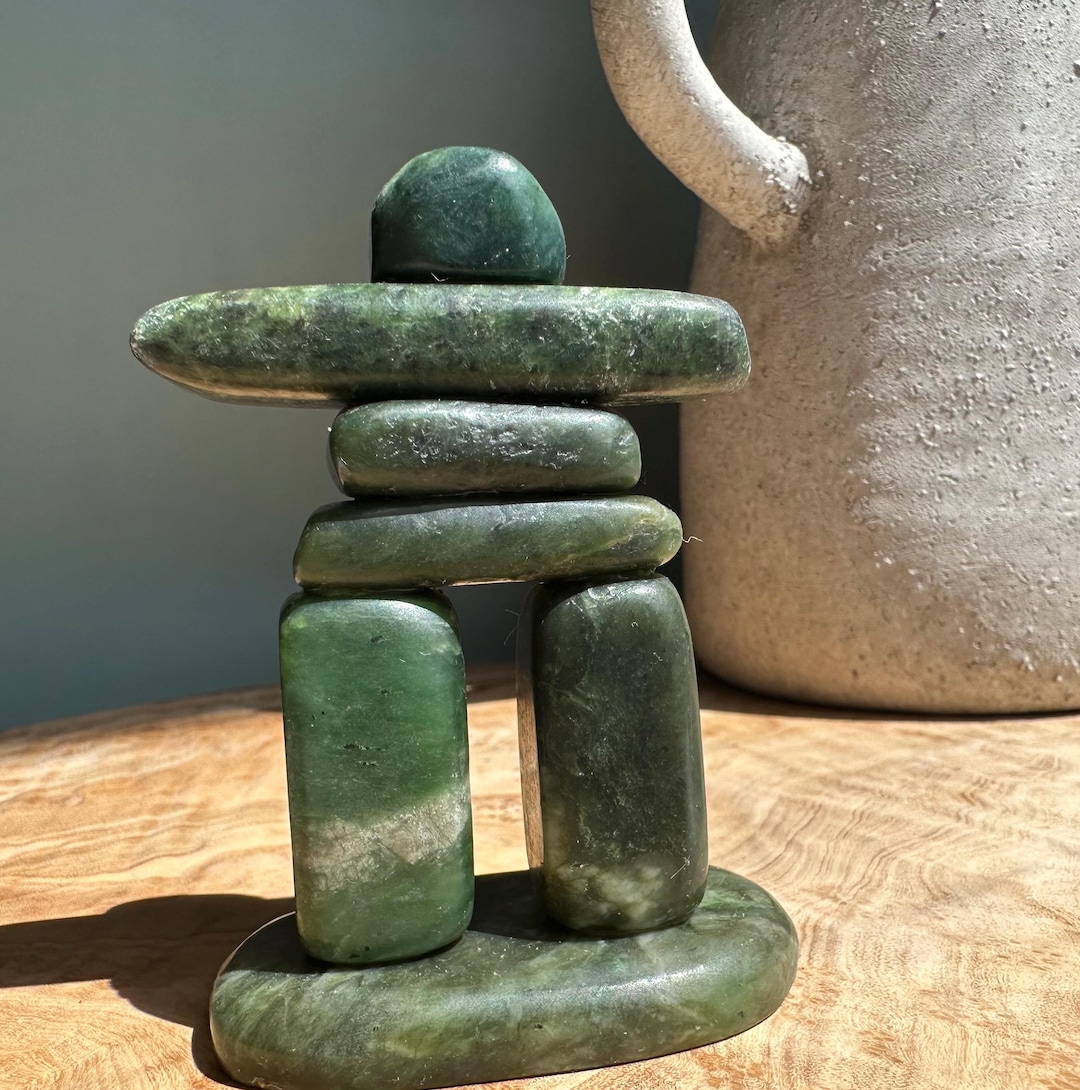 Canadian Nephrite Jade Carving, Inukshuk - Etsy