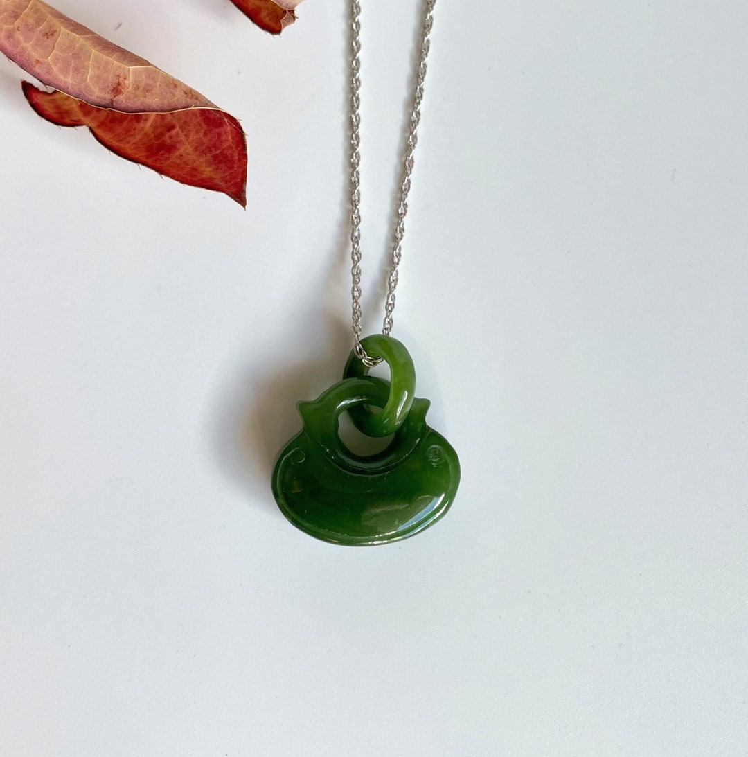 Canadian Jade Purse Pendant With Ring From the Cassiar Mine - Etsy