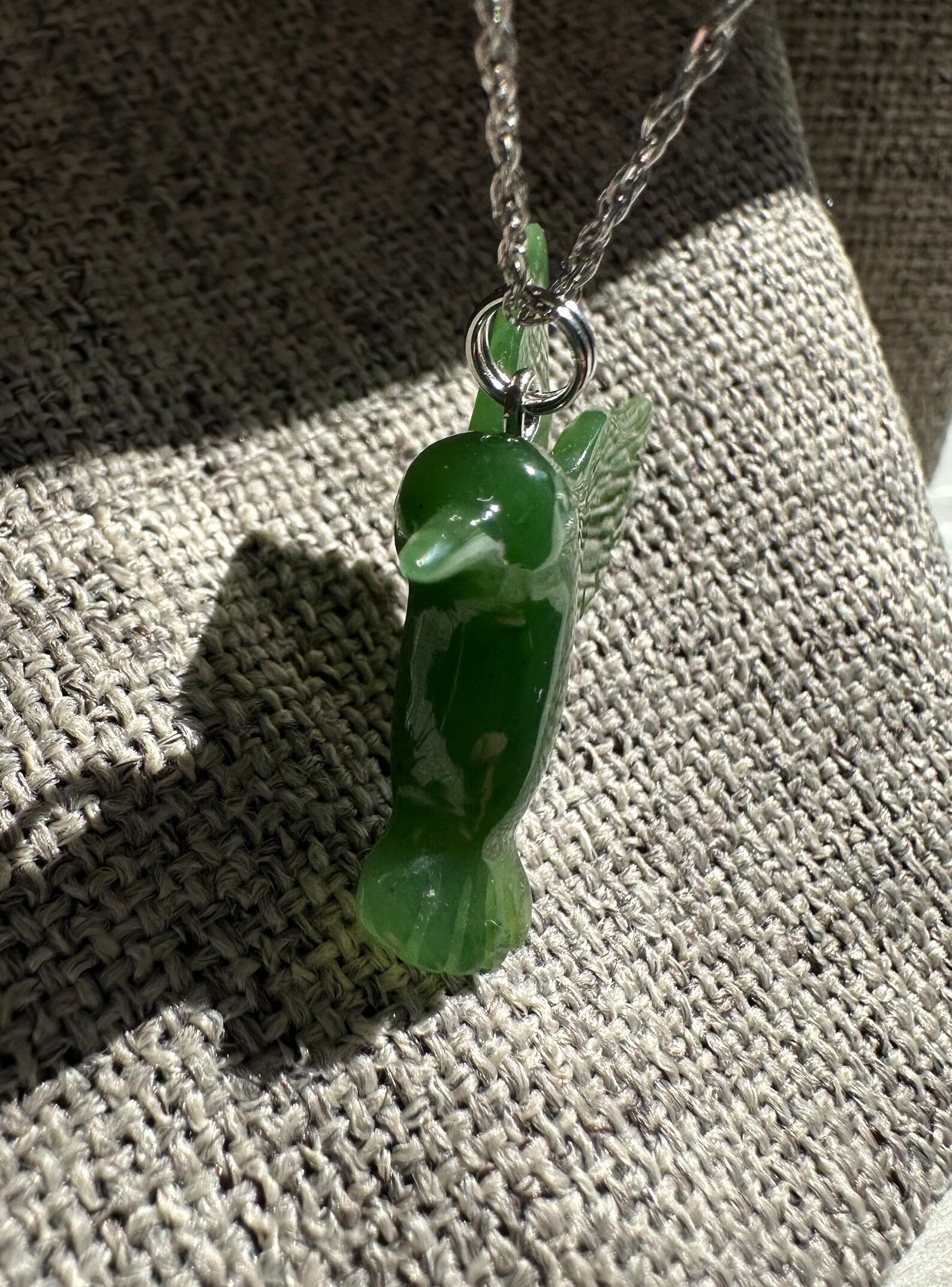 Jade Hummingbird Pendant, Canadian Nephrite Jade - Etsy