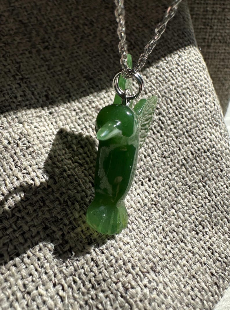 Jade Hummingbird Pendant, Canadian Nephrite Jade - Etsy