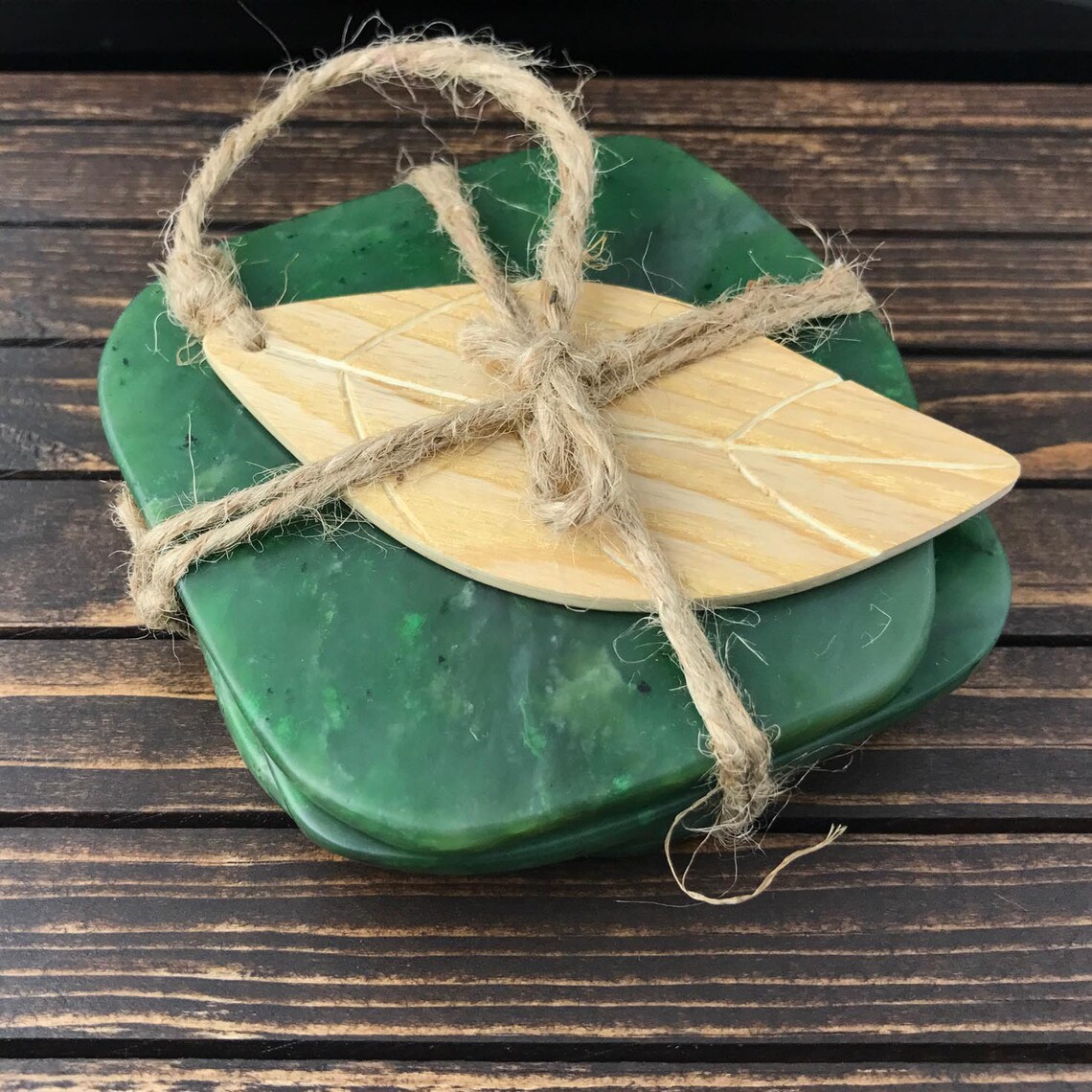 Canadian Nephrite Jade Coaster Set of 4 - Etsy