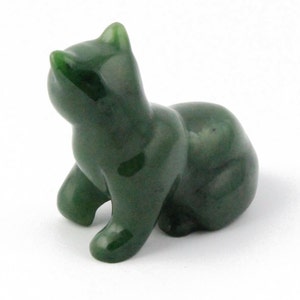 Canadian Nephrite Jade Carving, Cat Laying - Etsy