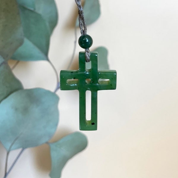 Green Jade Cross - Etsy