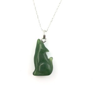 Jade Wolf Charm, 17mm Carved Out of Canadian Jade - Etsy