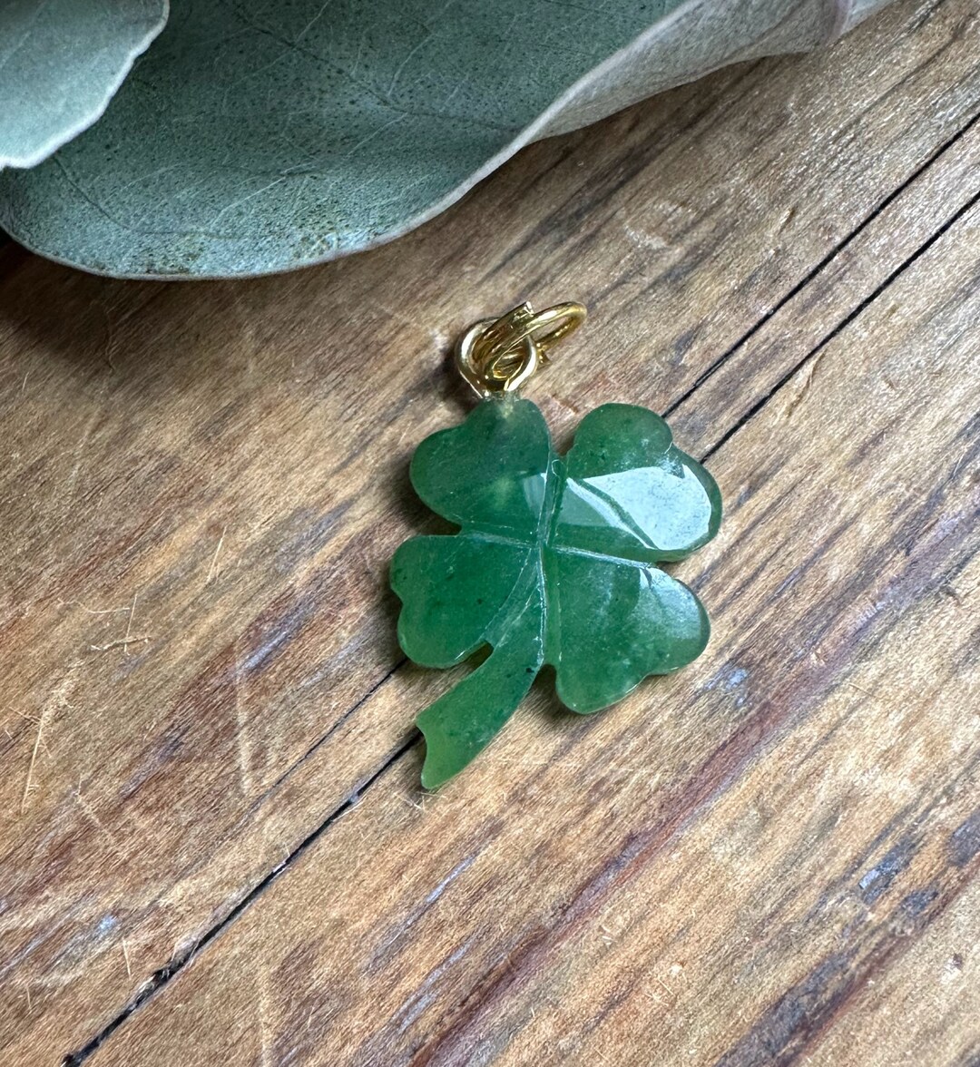 Canadian Nephrite Jade Charm, Shamrock - Etsy