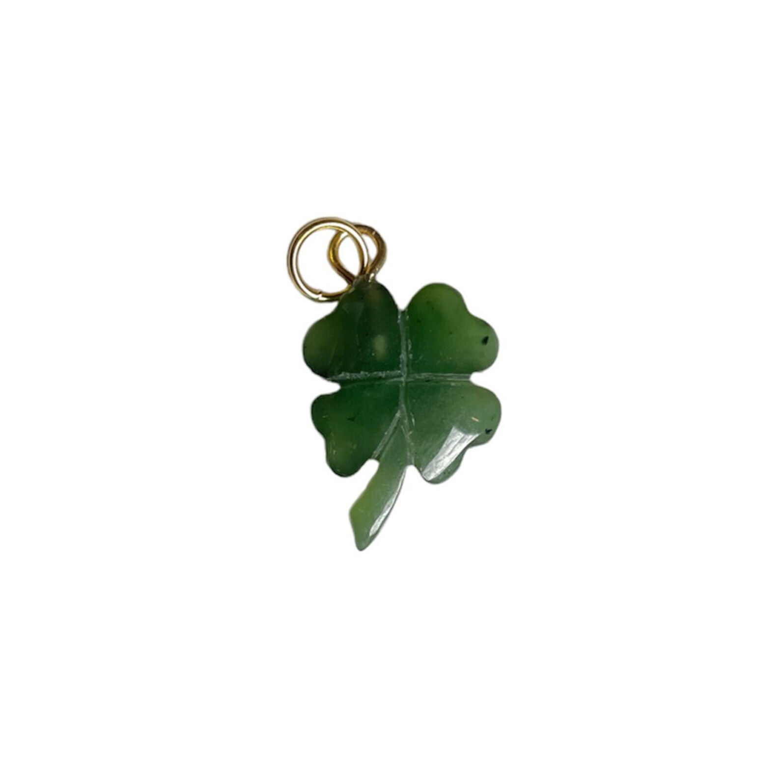 Canadian Nephrite Jade Charm Shamrock - Etsy