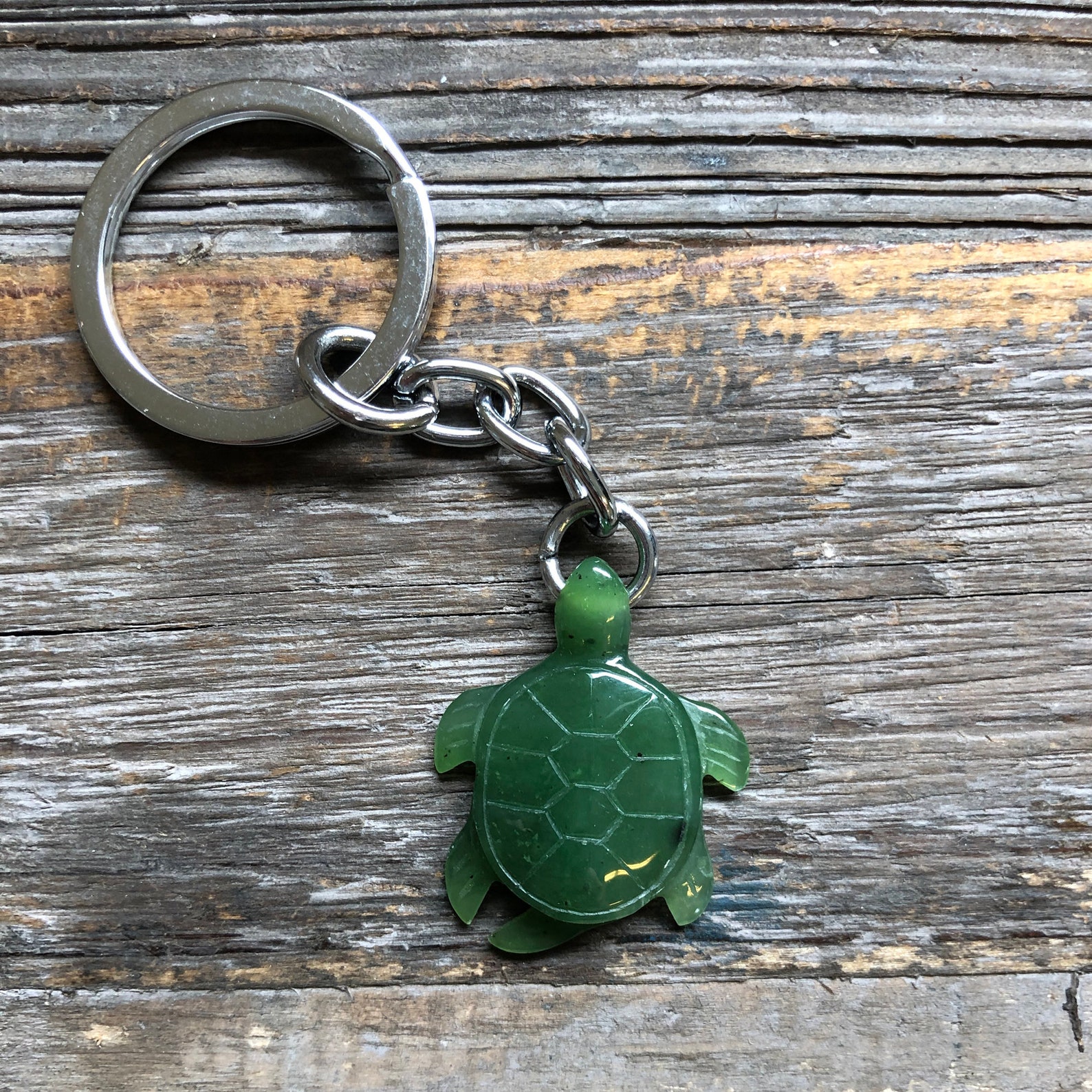 Canadian Nephrite Jade Keychain Turtle 30mm - Etsy