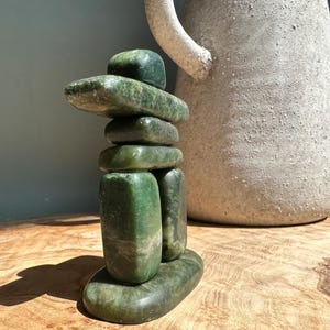 Canadian Nephrite Jade Carving, Inukshuk - Etsy