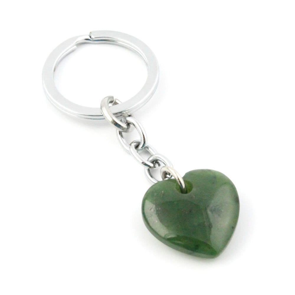 Jade Heart Keychain Canadian Nephrite Jade | Etsy