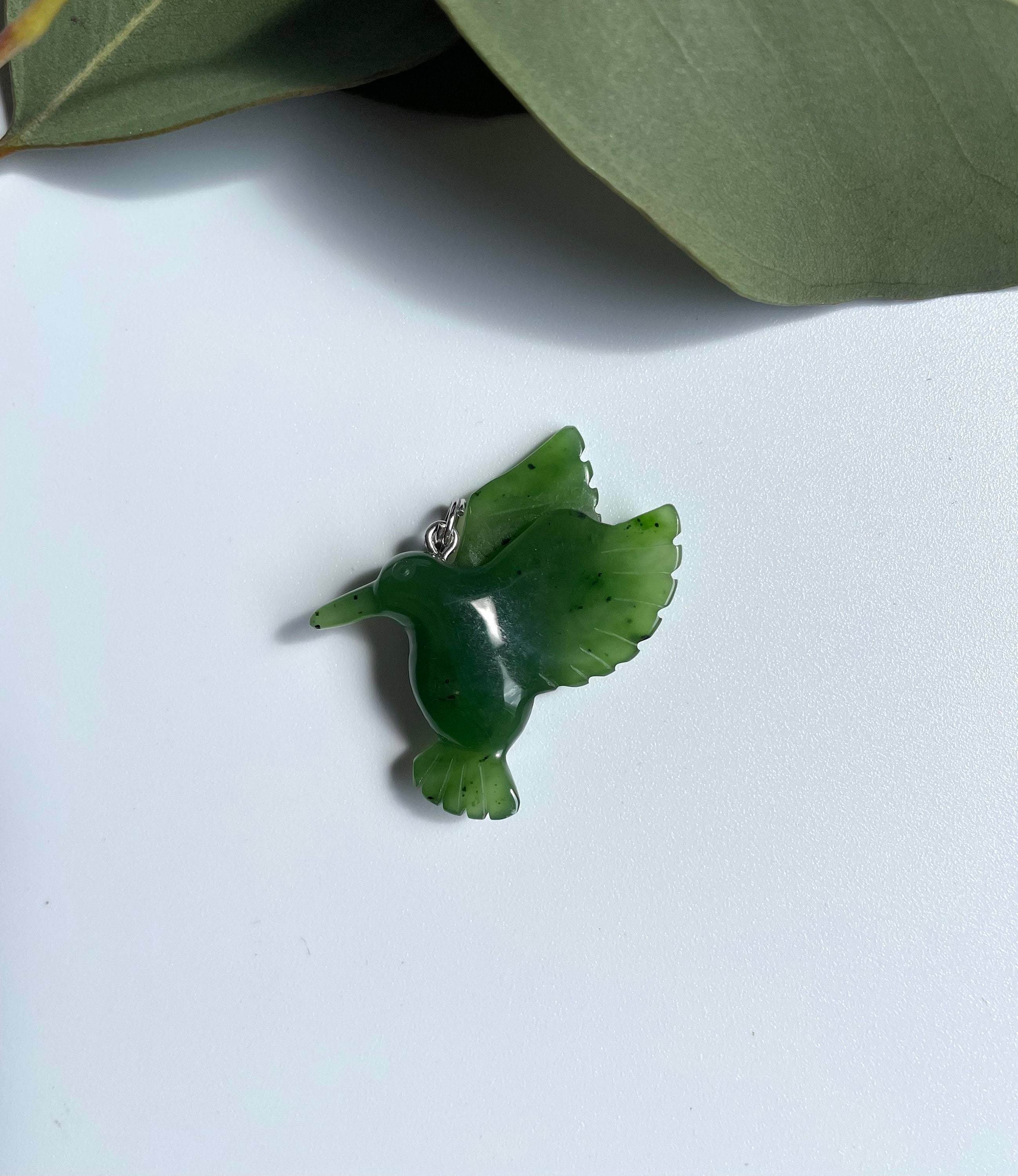 Jade Hummingbird Pendant, Canadian Nephrite Jade - Etsy