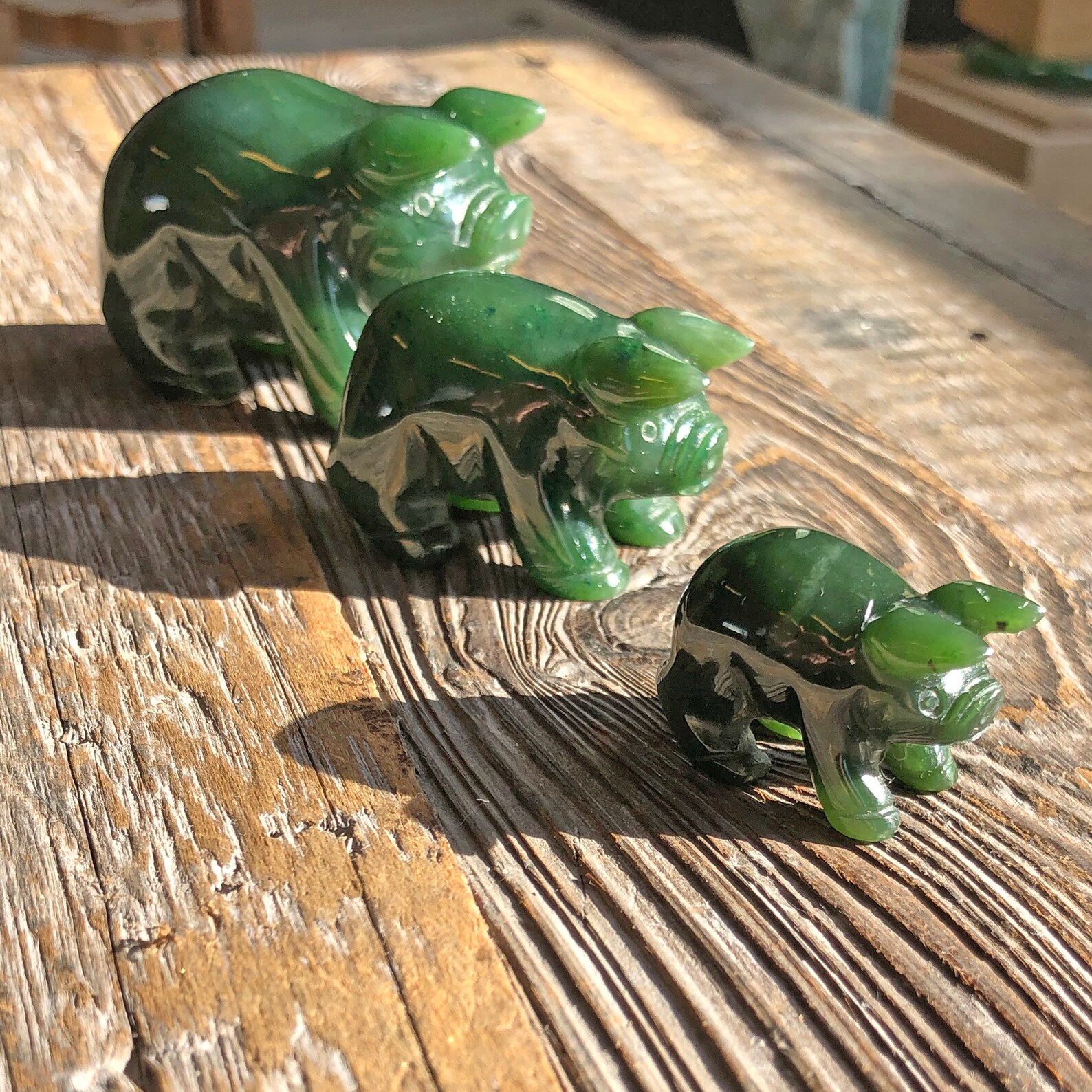 Green Jade Pig Canadian Nephrite Jade multiple Sizes | Etsy