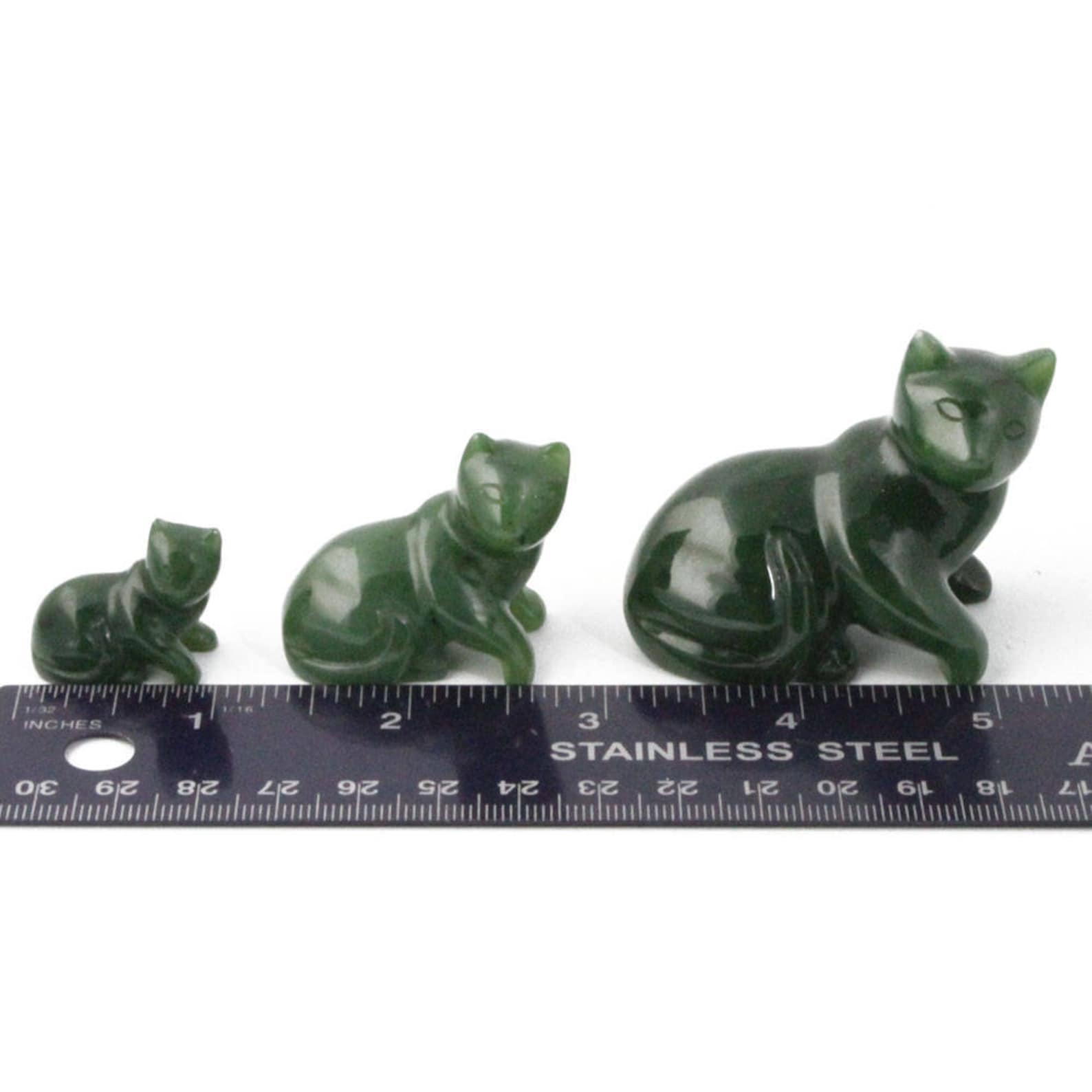 Canadian Nephrite Jade Carving Cat Laying - Etsy