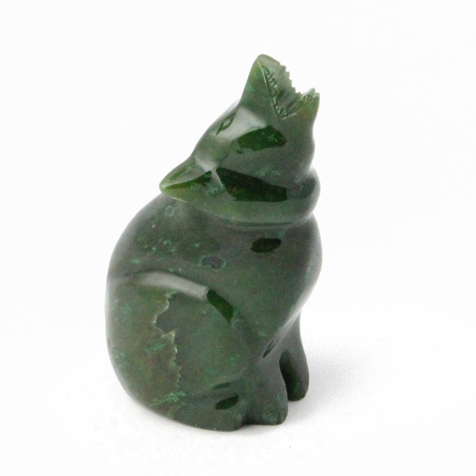Canadian Nephrite Jade Wolf Carving (multiple Sizes Available) - Etsy