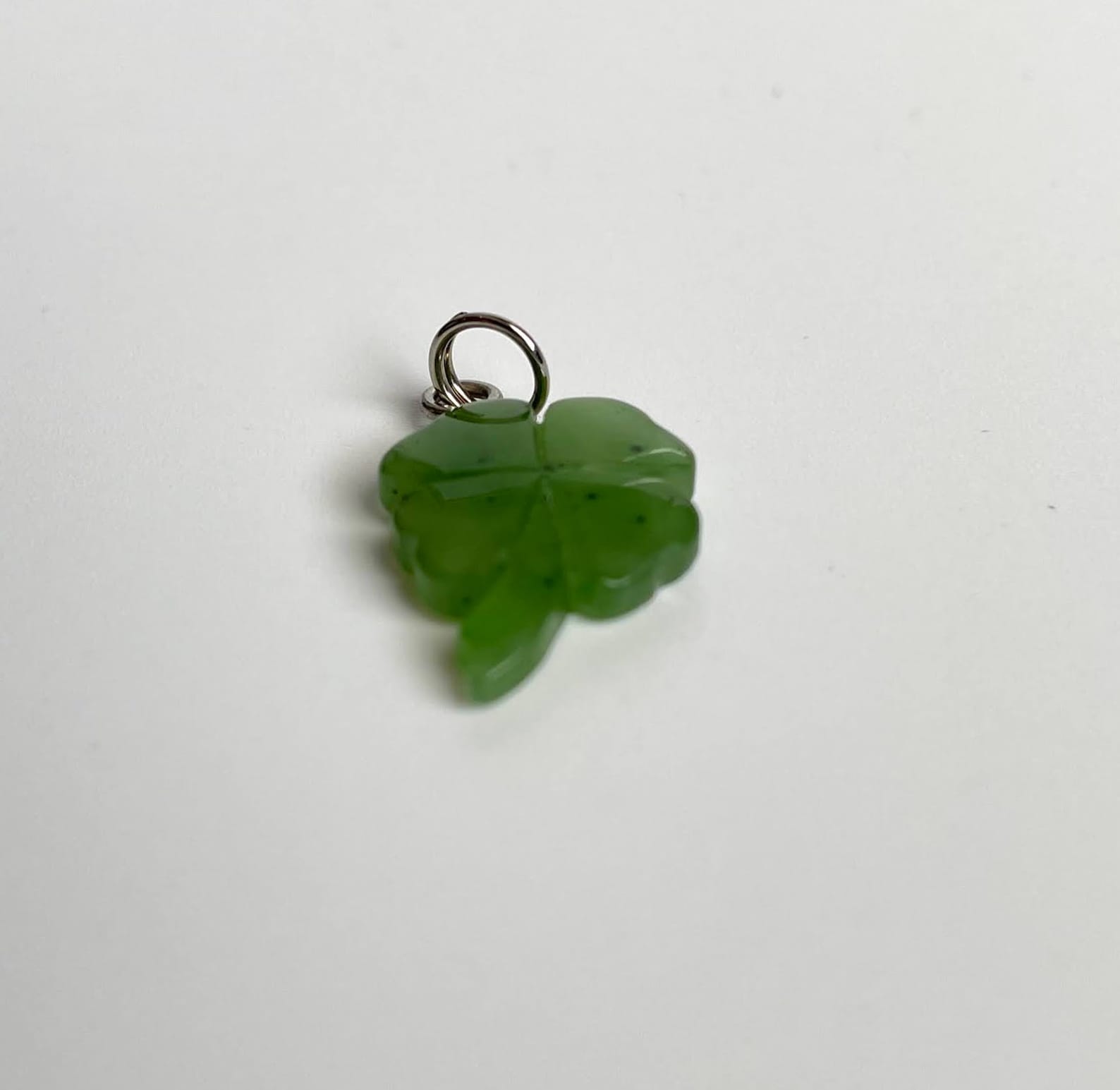 Canadian Nephrite Jade Charm Shamrock - Etsy