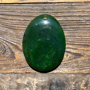Canadian Nephrite Jade Worry Stone, 2" With Hole - Etsy