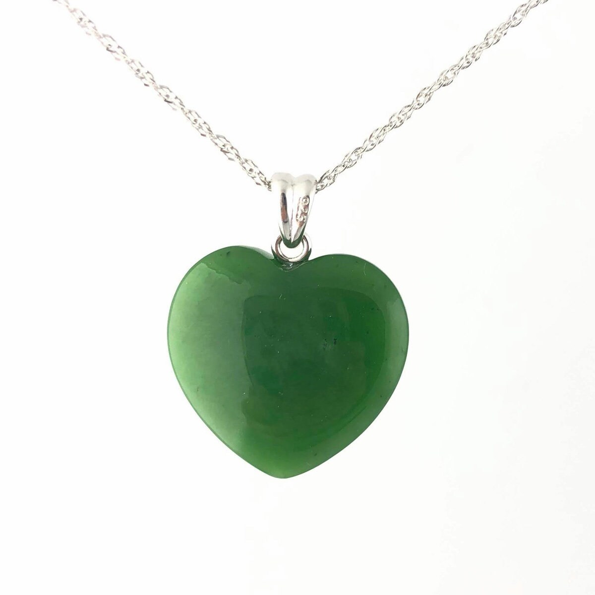 Jade Heart Pendant Heart Available in 2 Sizes Canadian - Etsy