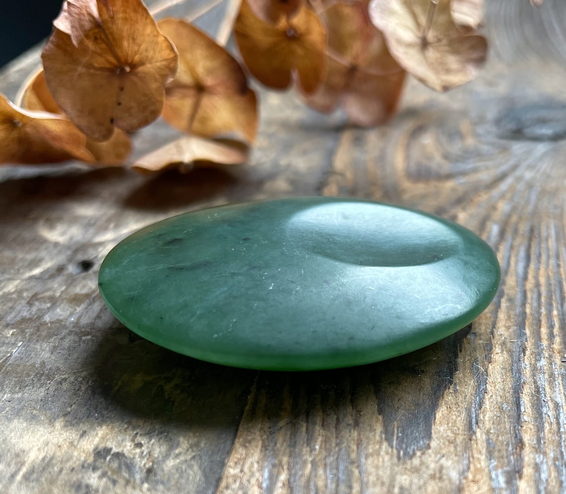 Green Jade Worry Stone. 1.75 Satin Finish - Etsy