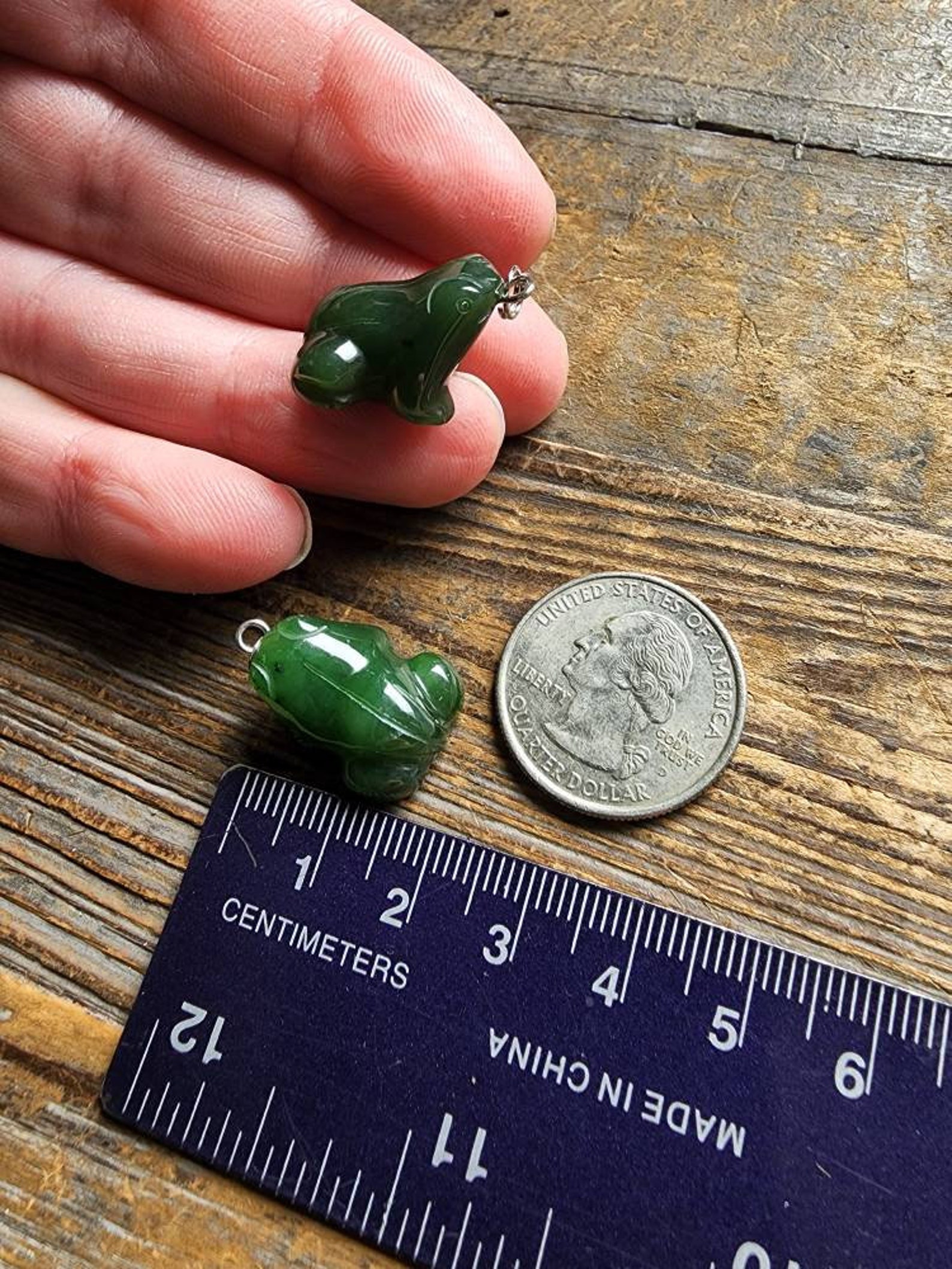 Canadian Nephrite Jade Charm, Frog - Etsy