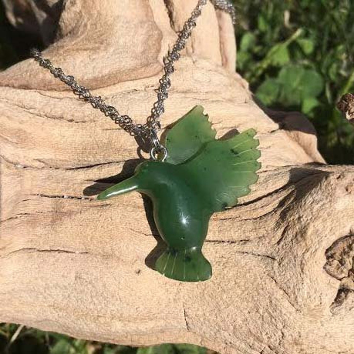 Jade Hummingbird Pendant, Canadian Nephrite Jade - Etsy