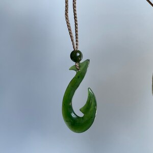 Jade Fish Hook Pendant, Canadian Jade 43mm - Etsy