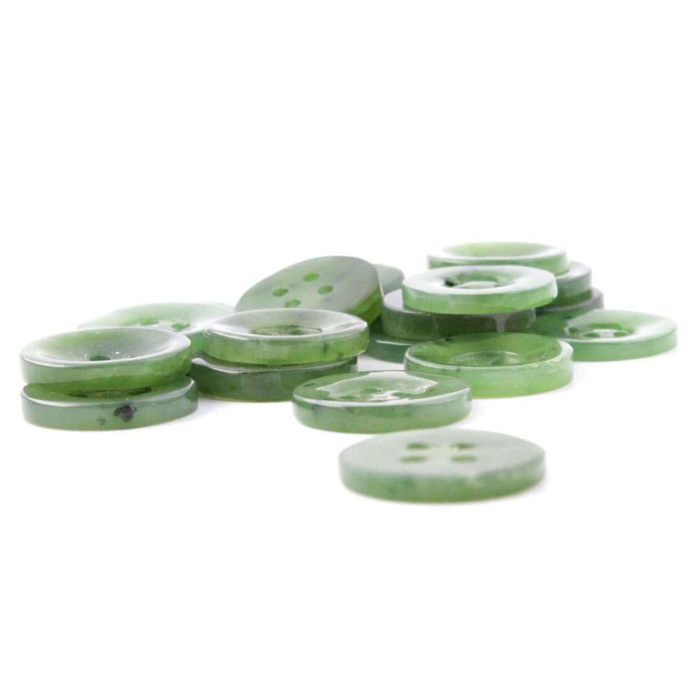 Jade Button 11mm or 14.5mm Carved Out of Canadian Jade - Etsy