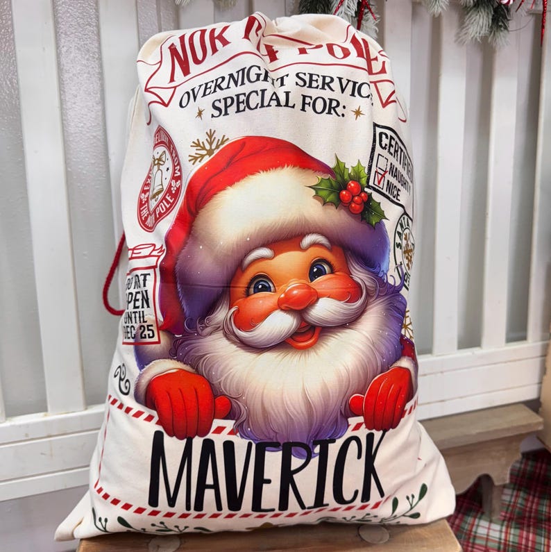Personalized Santa Sack: Extra Large Christmas Gift Bag - Etsy