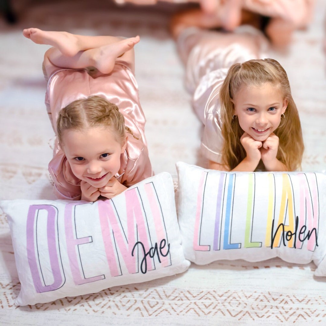 Colorful Name Pillow Personalized for Kids and Teens, 12x18in - Etsy