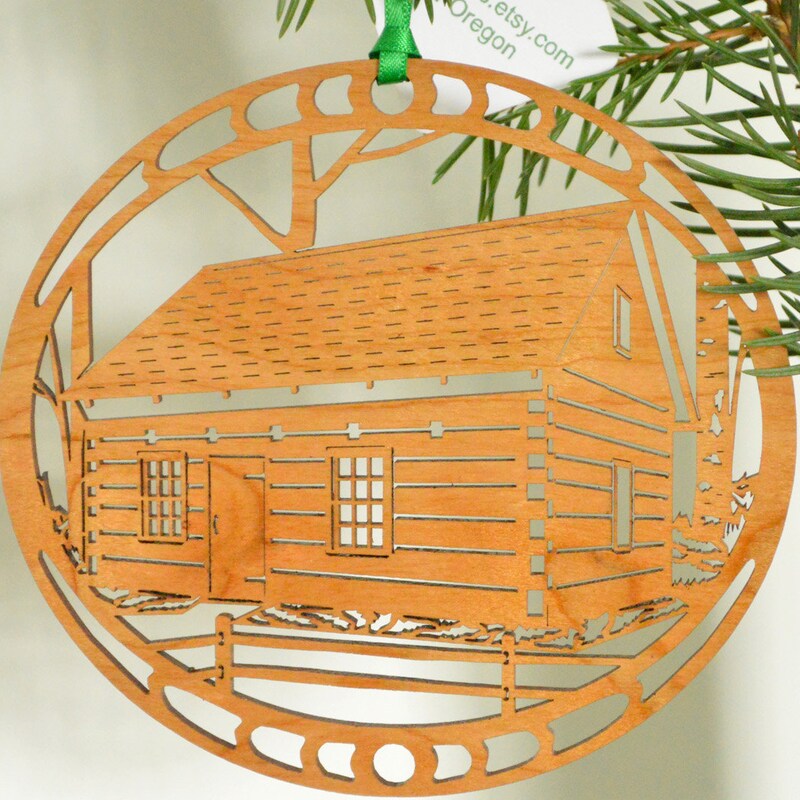 Log Cabin Ornament - Etsy