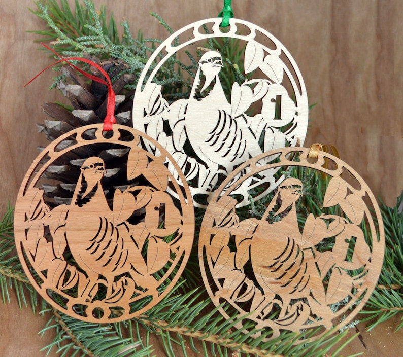 12 Days of Christmas Woodcut Ornament Set - Etsy